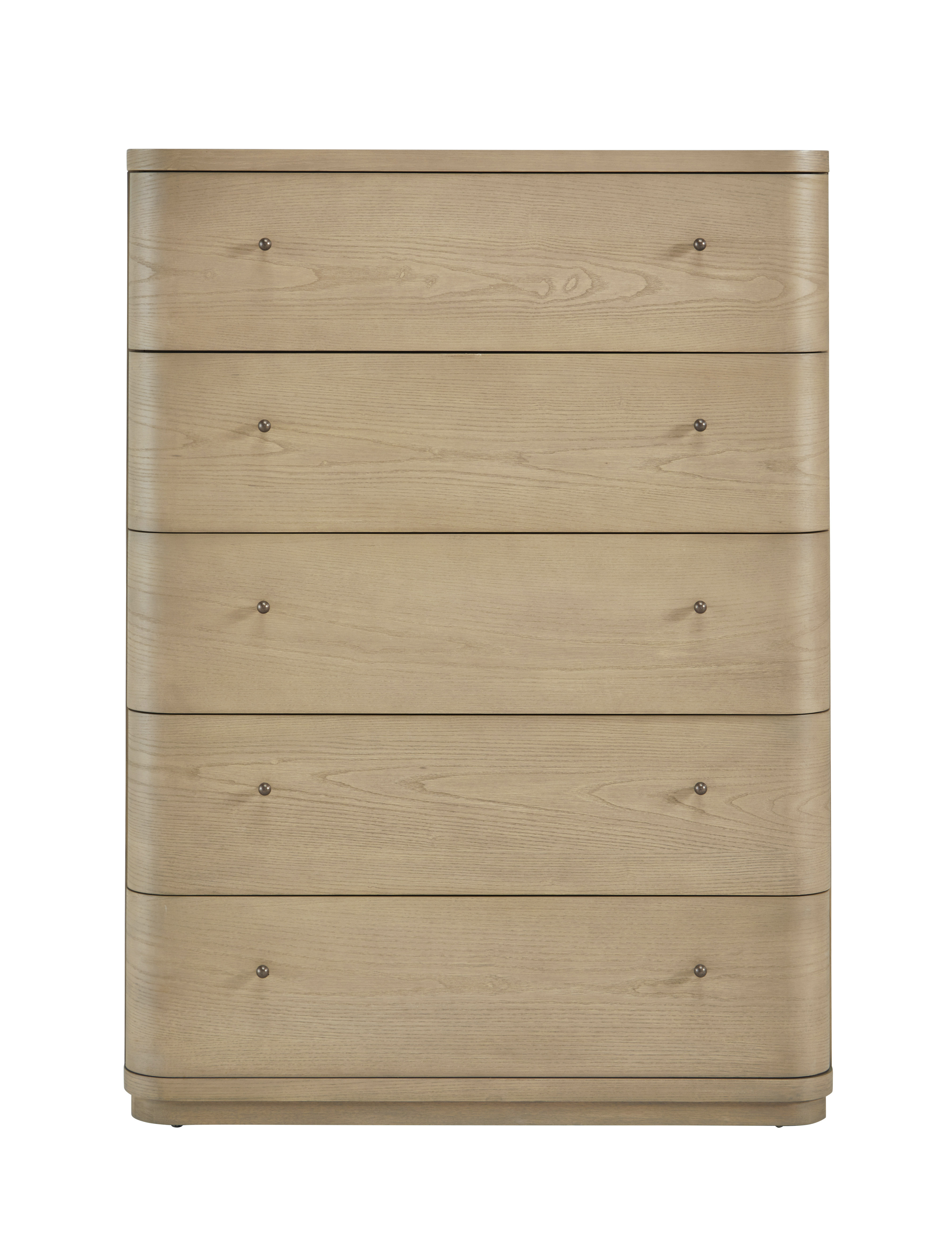 Joss & Main Lucie Five Drawer White Oak Chest In Buff Cream | Wayfair