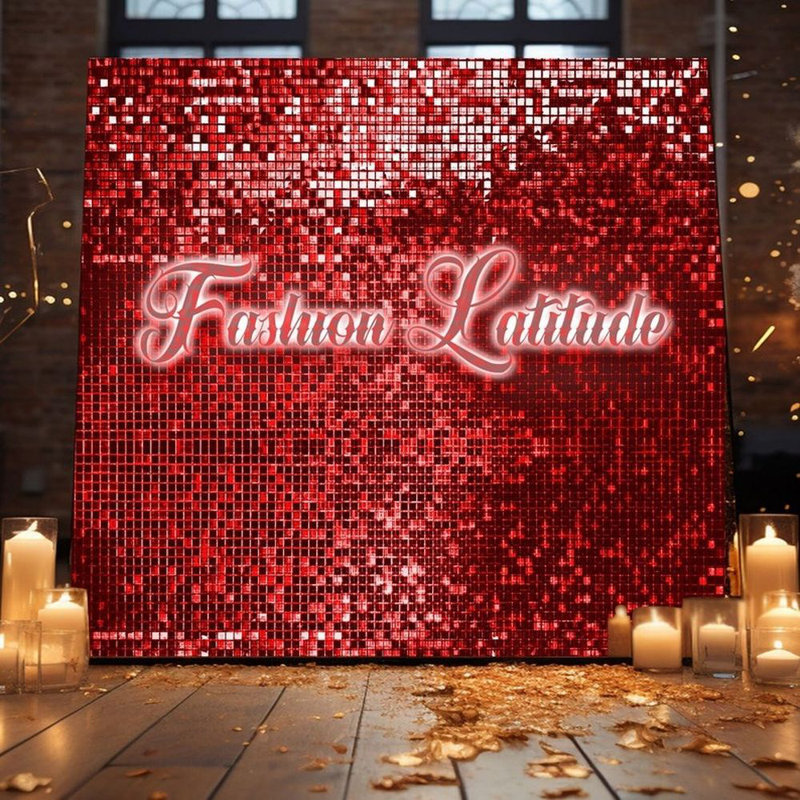 FashionSecretsLLC 12"x12" Clear Back Shimmer Sequin Wall Panels for ...