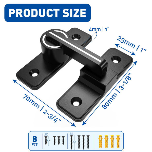 Lazio Barn Door Lock 180 Degree Sliding Door Gate Latch Luminous Flip ...