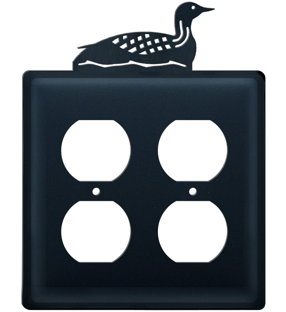 Village Wrought Iron Loon 4-Gang Duplex Outlet Wall Plate | Wayfair