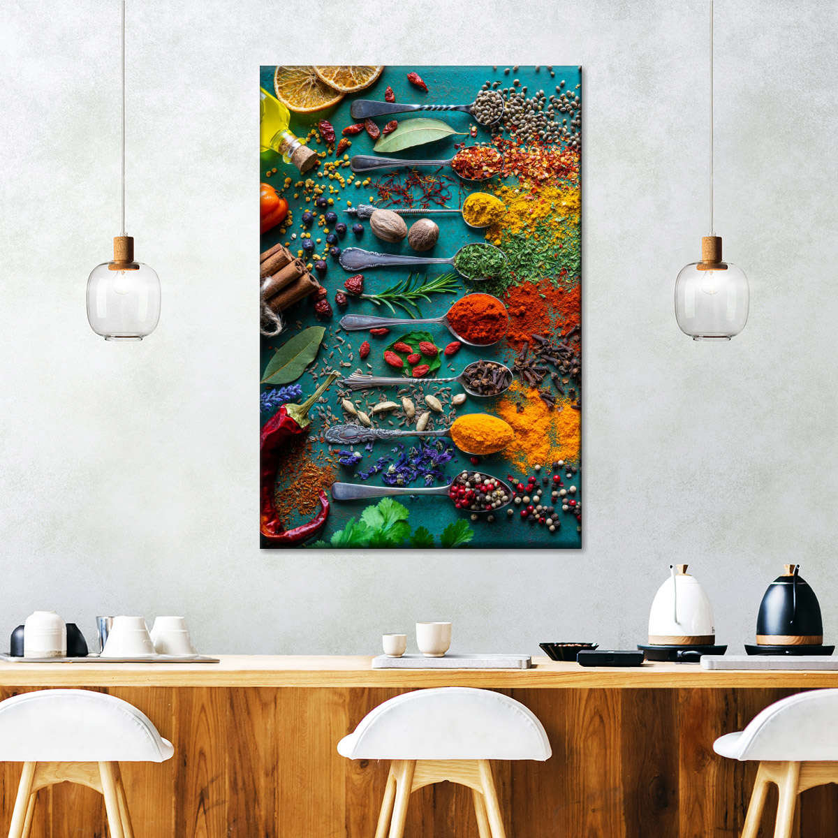 Ebern Designs Herbs And Spices Arrangement Canvas Print On Canvas Print ...