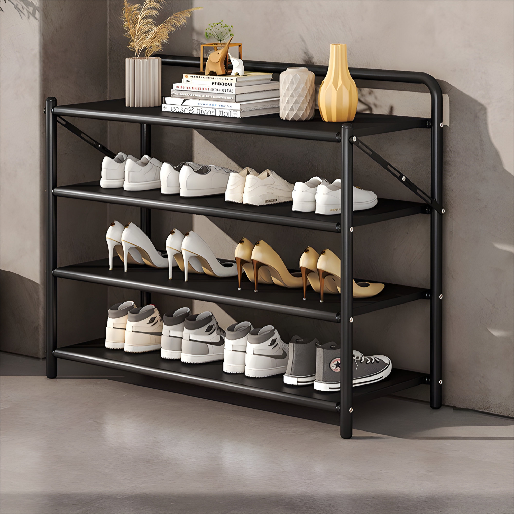 Hokku Designs Free Installation Folding Shoe Rack For Household Use ...
