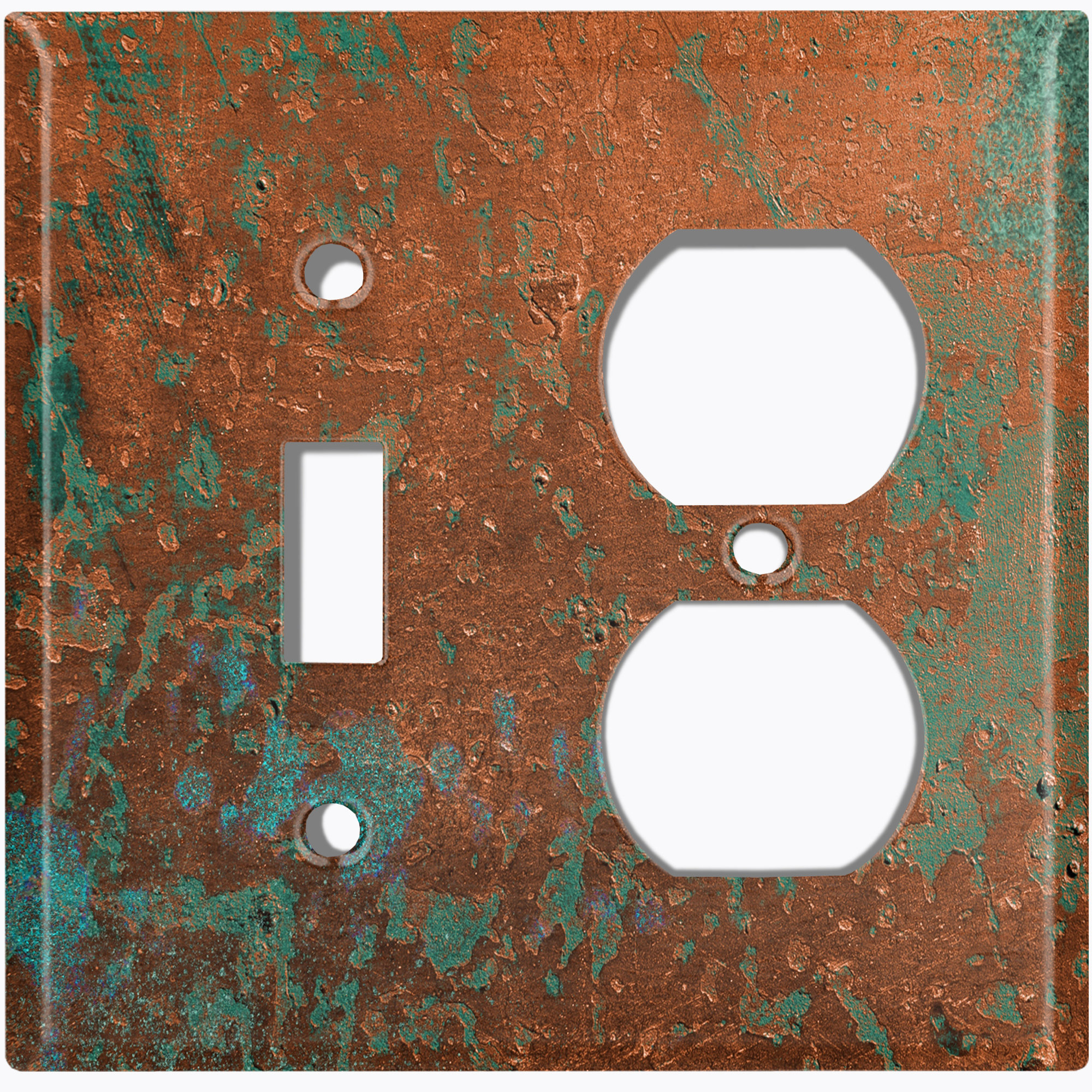 WorldAcc Patina Patterned 2 - Gang Standard Combination Wall Plate ...