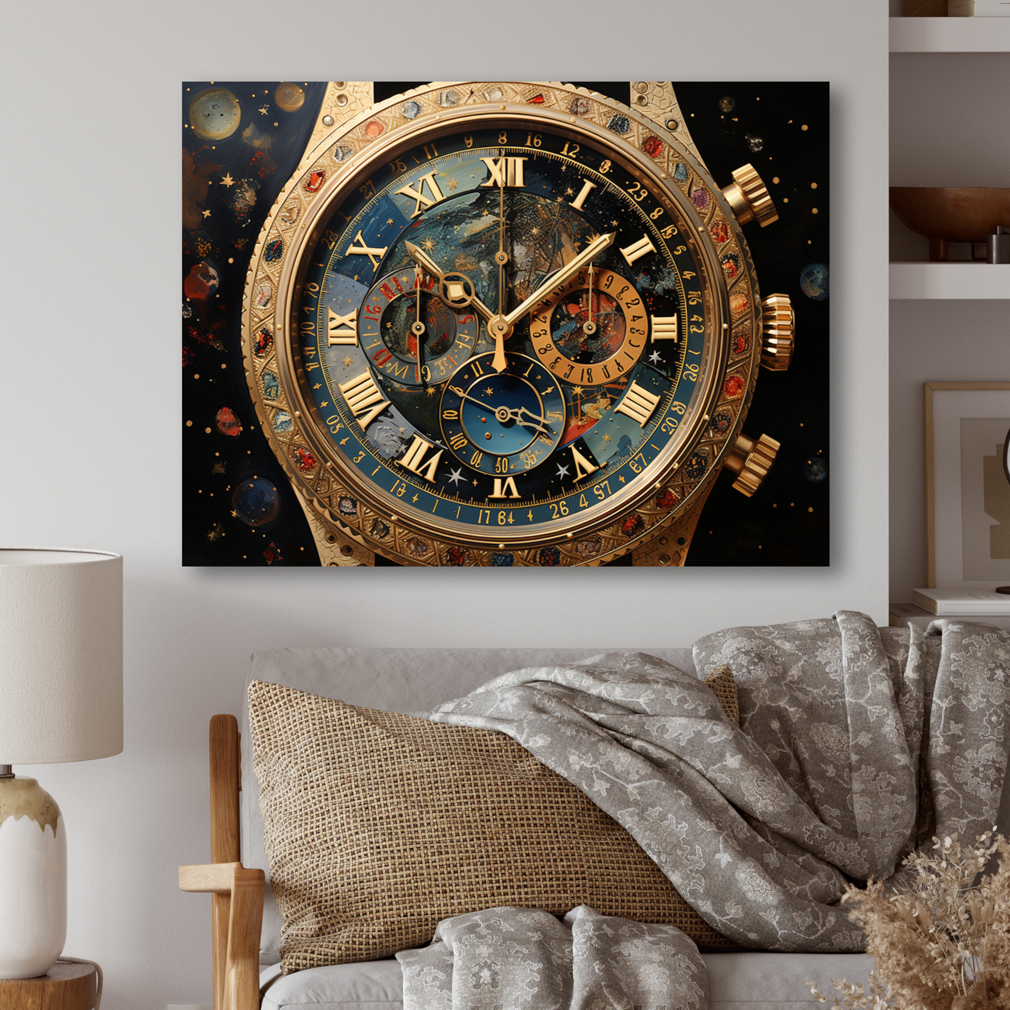 Ebern Designs Watch Horological Pointillism Multicolor - Watches Metal ...