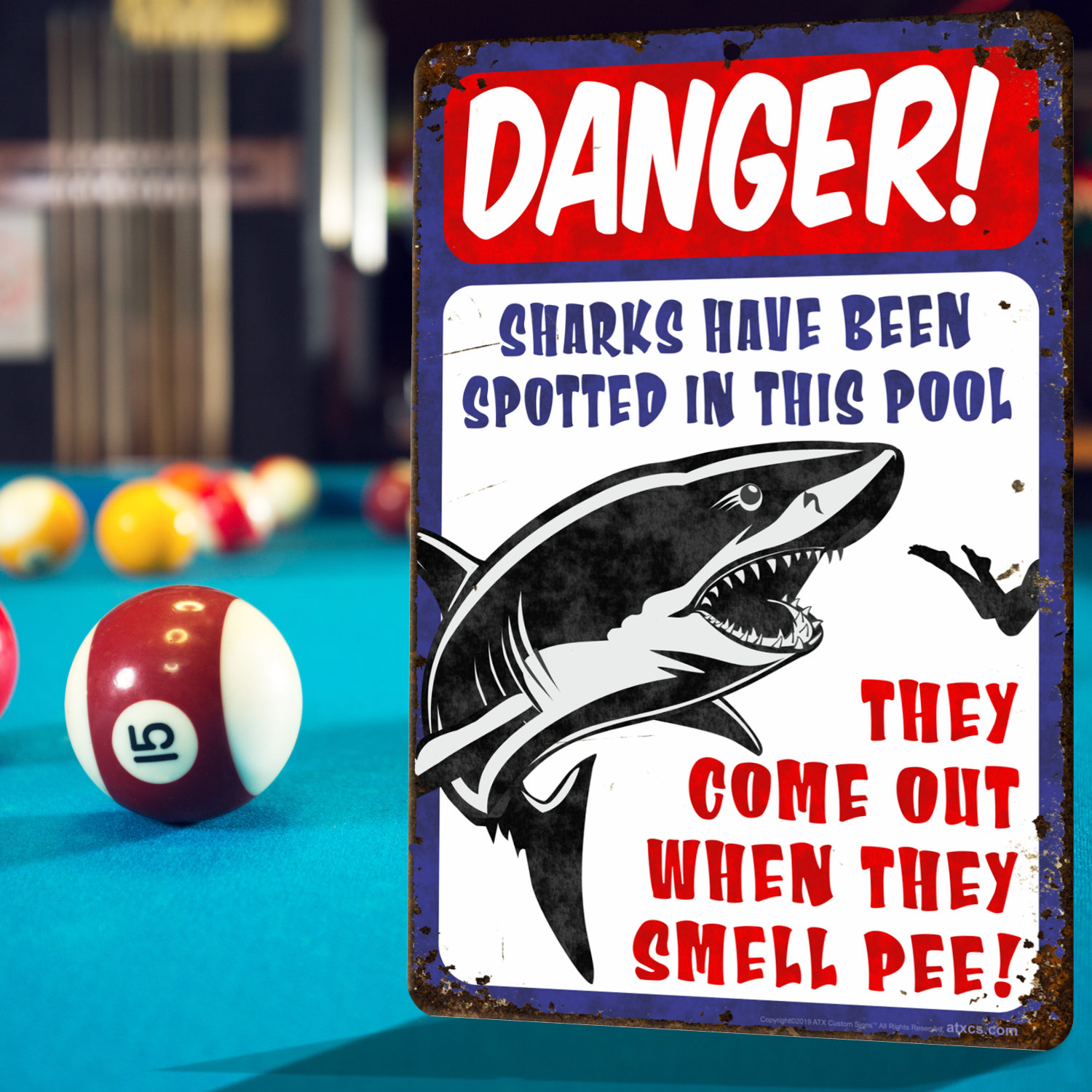 ATX CUSTOM SIGNS Funny Pool Area Sign | Wayfair