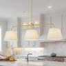 Latitude Run® 3-light Modern Linear Linen Drum Pendant & Reviews | Wayfair