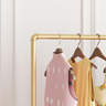 Trent Austin Design® Gold Metal Clothing Rack With Wood Shelf, Heavy ...