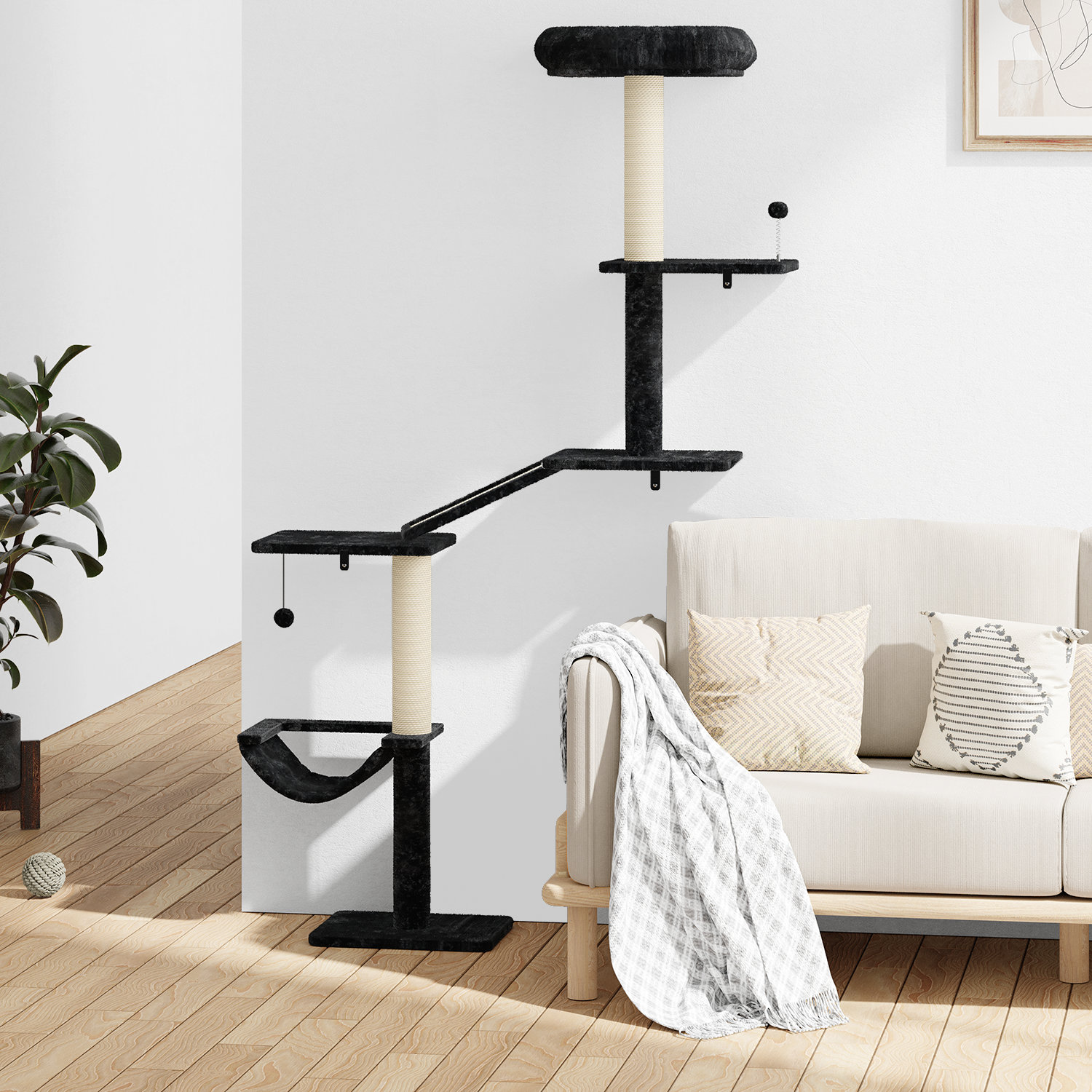 Tucker Murphy Pet™ Gerarde Cat Tree, Cat Tower with Hammocks & Reviews ...