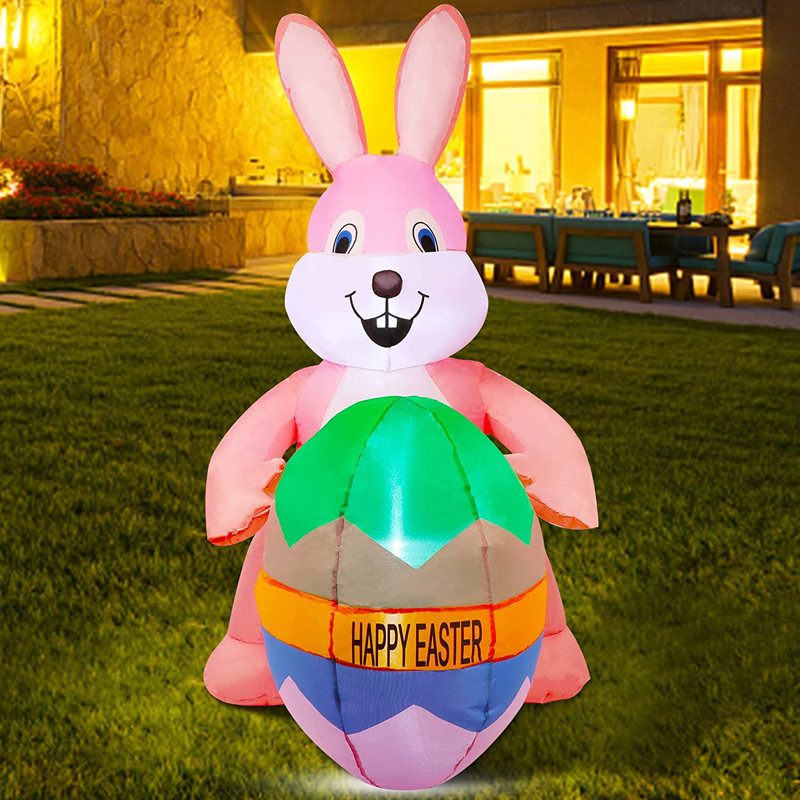 The Holiday Aisle® Bunny Inflatable | Wayfair