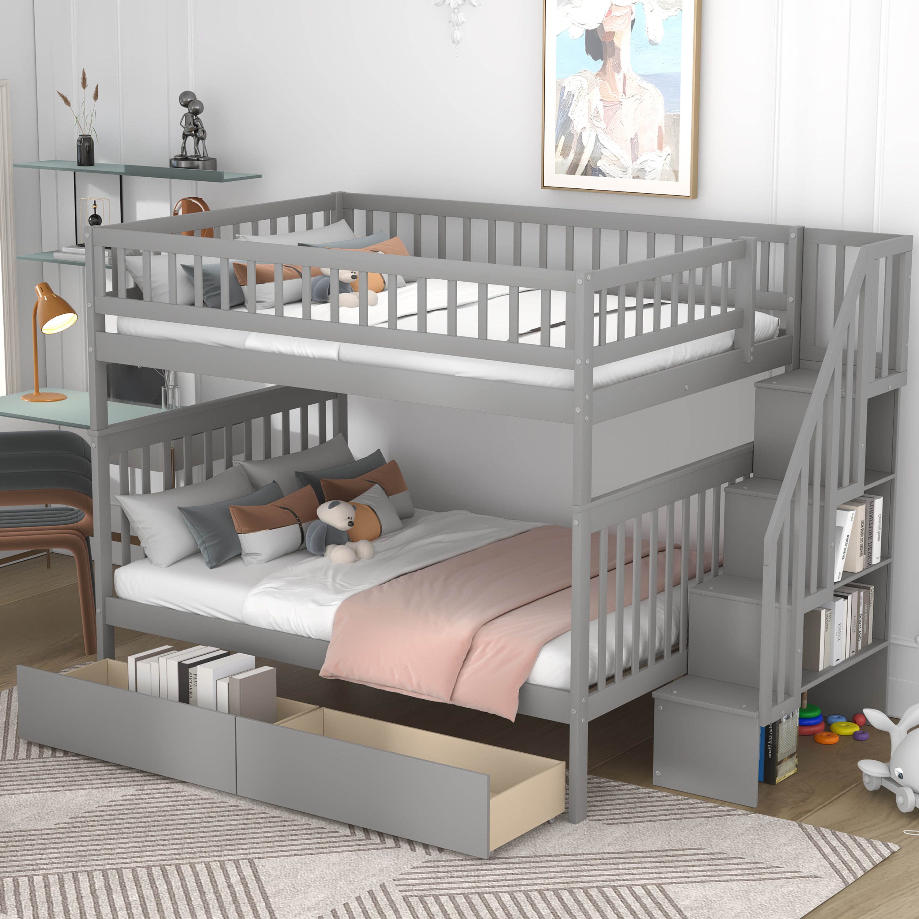 Harriet Bee Lit superposé double au-dessus de double Grindler par ...