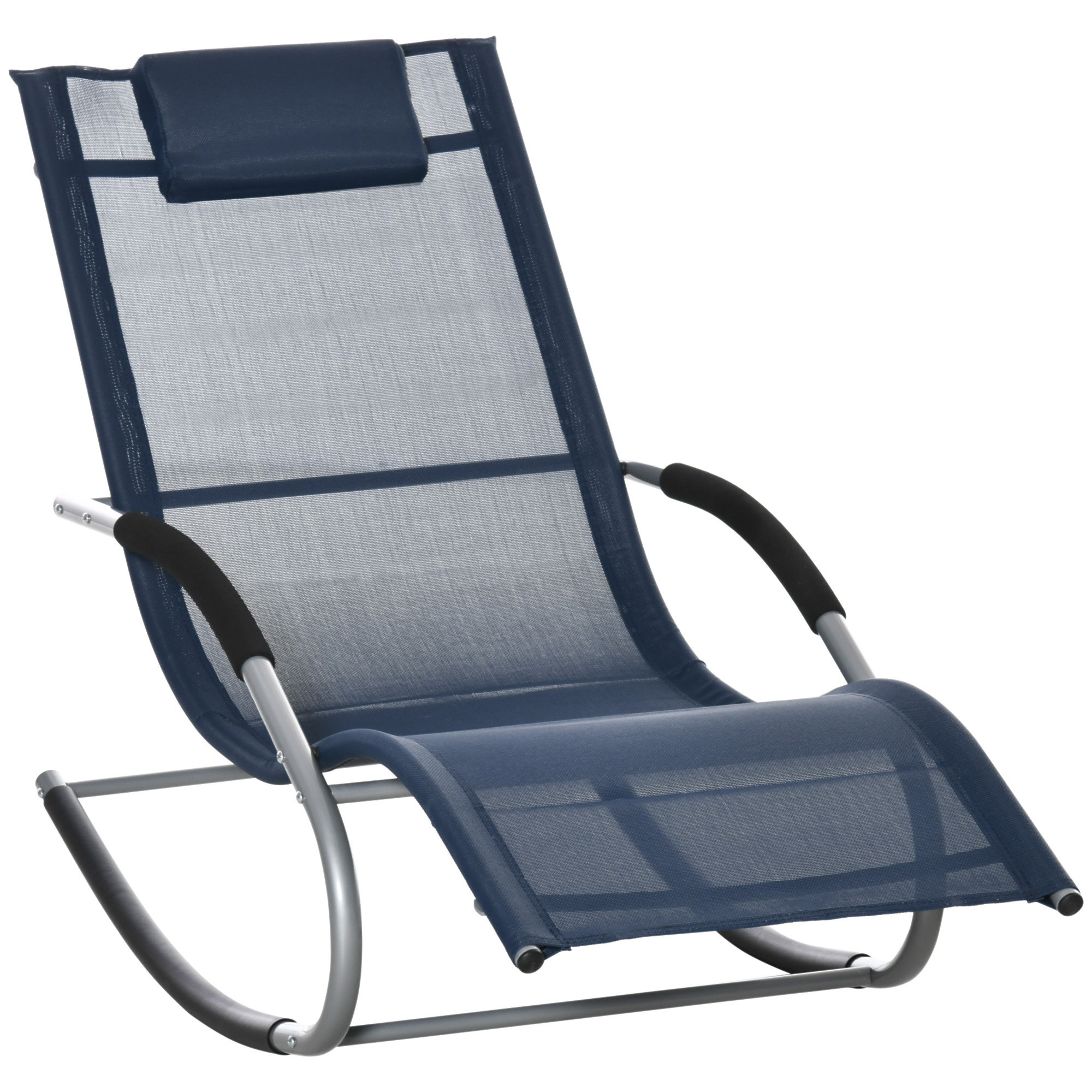 Wrought Studio™ Outsunny Zero Gravity Rocking Chair Outdoor Chaise ...
