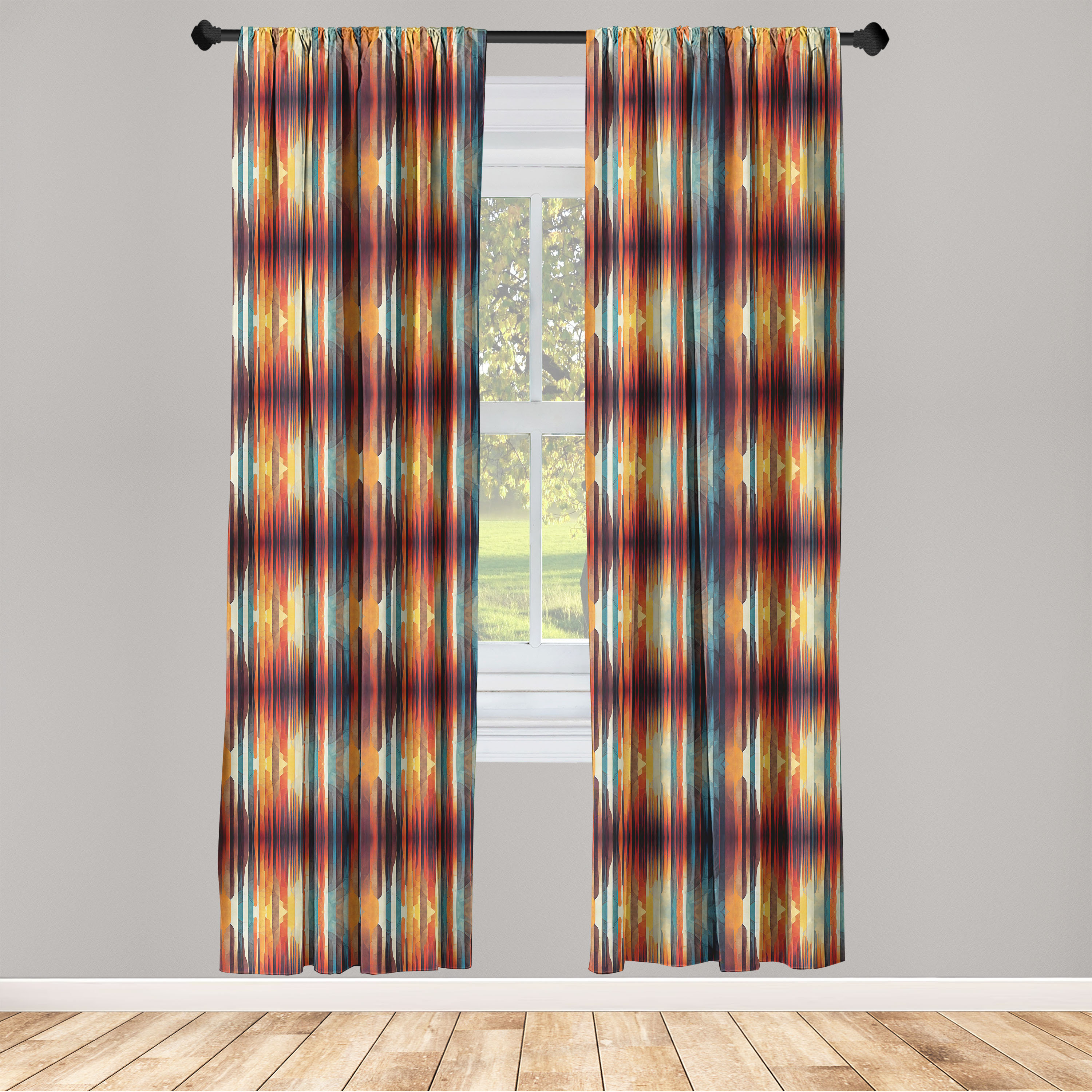 East Urban Home Hanschen East Urban Home Abstract Curtains Contemporary ...