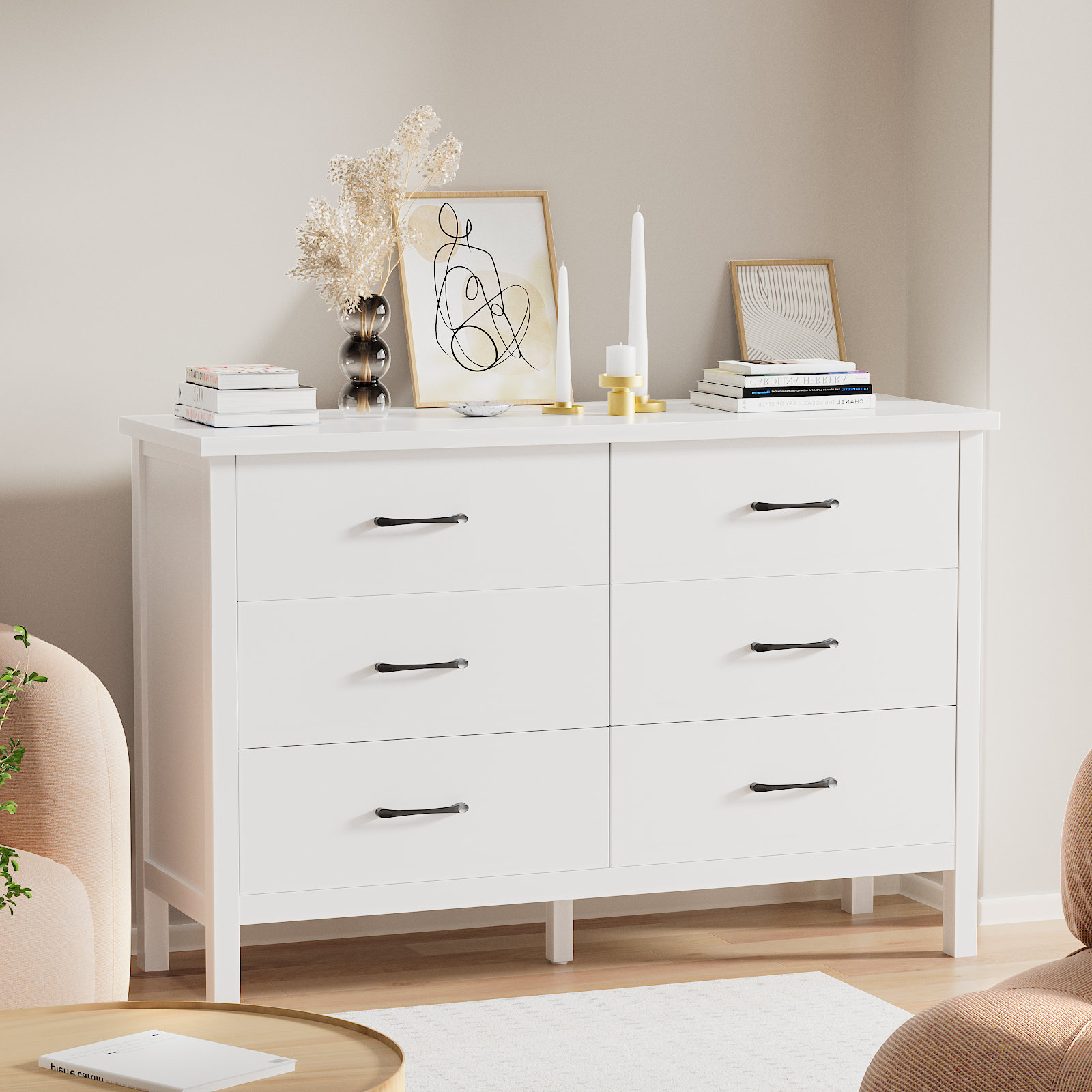 Ebern Designs Sombir 6 Drawer 47.2'' W - Drawer Dresser | Wayfair