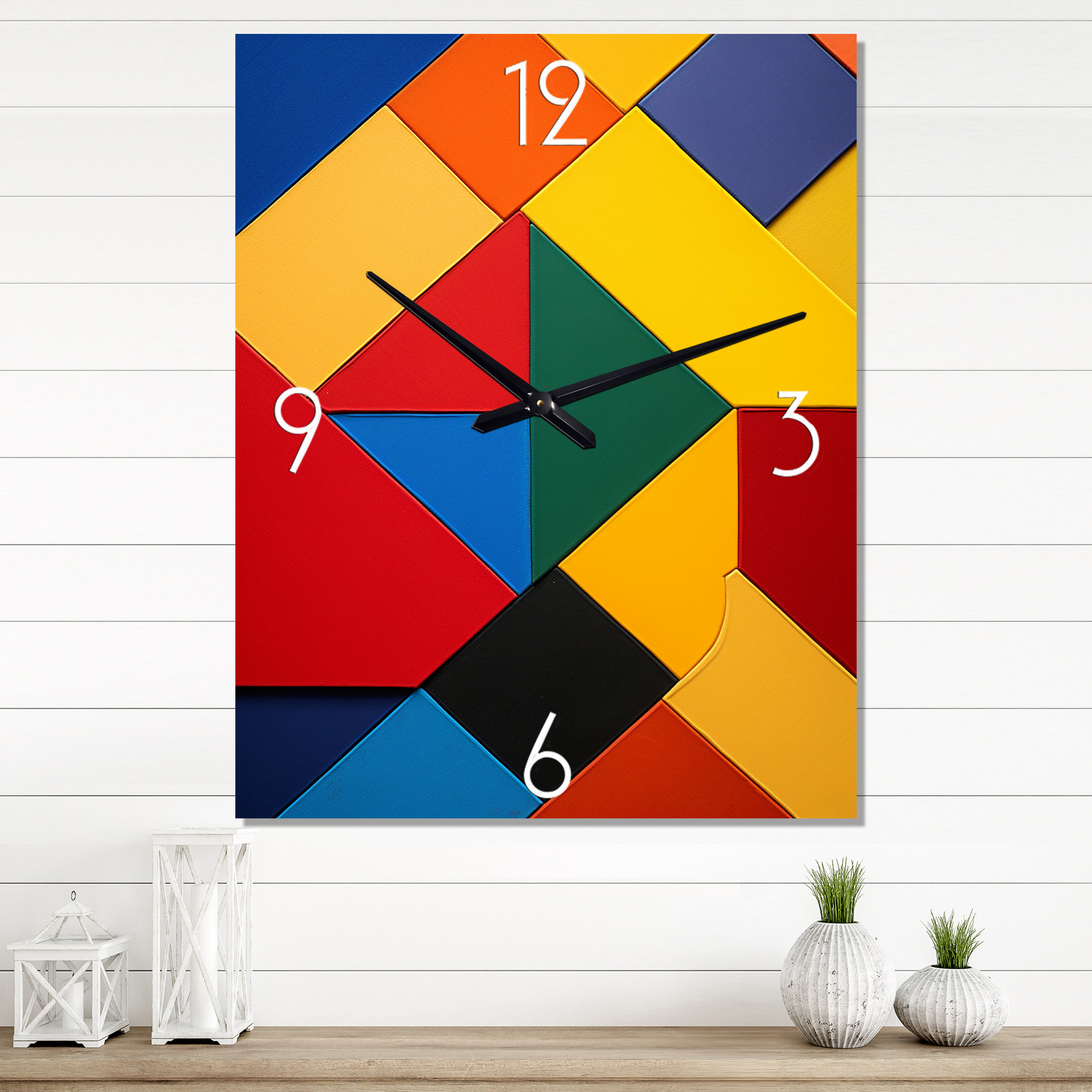 Wrought Studio™ Brittinay - Abstract Wall Clock Oversized | Wayfair