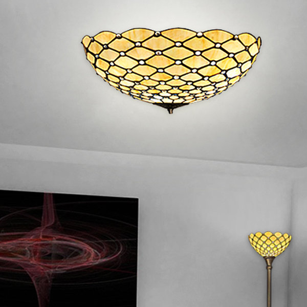 Rosalind Wheeler Clarissa Glass Flush Mount | Wayfair.co.uk