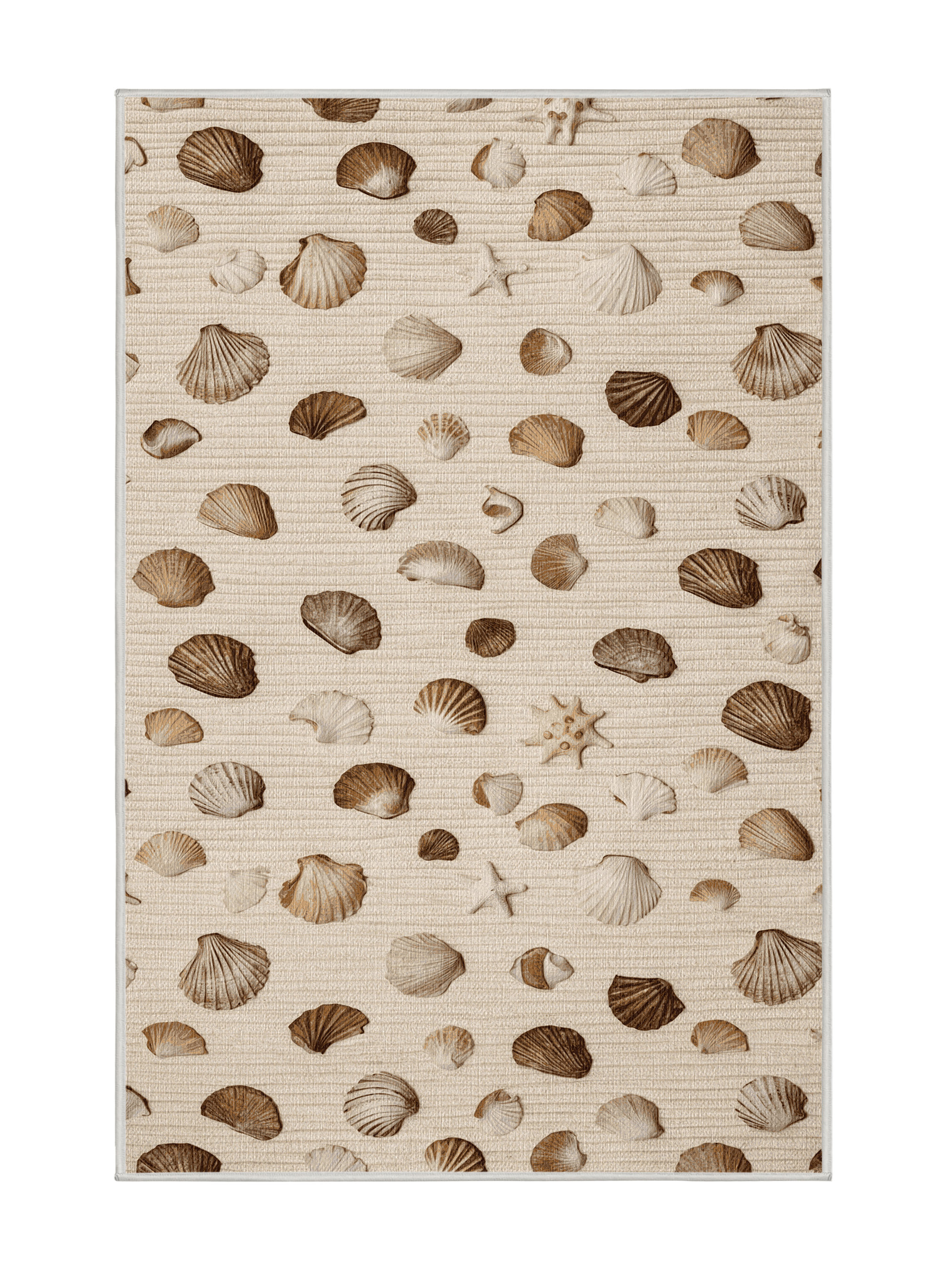 Bayou Breeze Washable Seashells Hawaiian Area Rug | Wayfair
