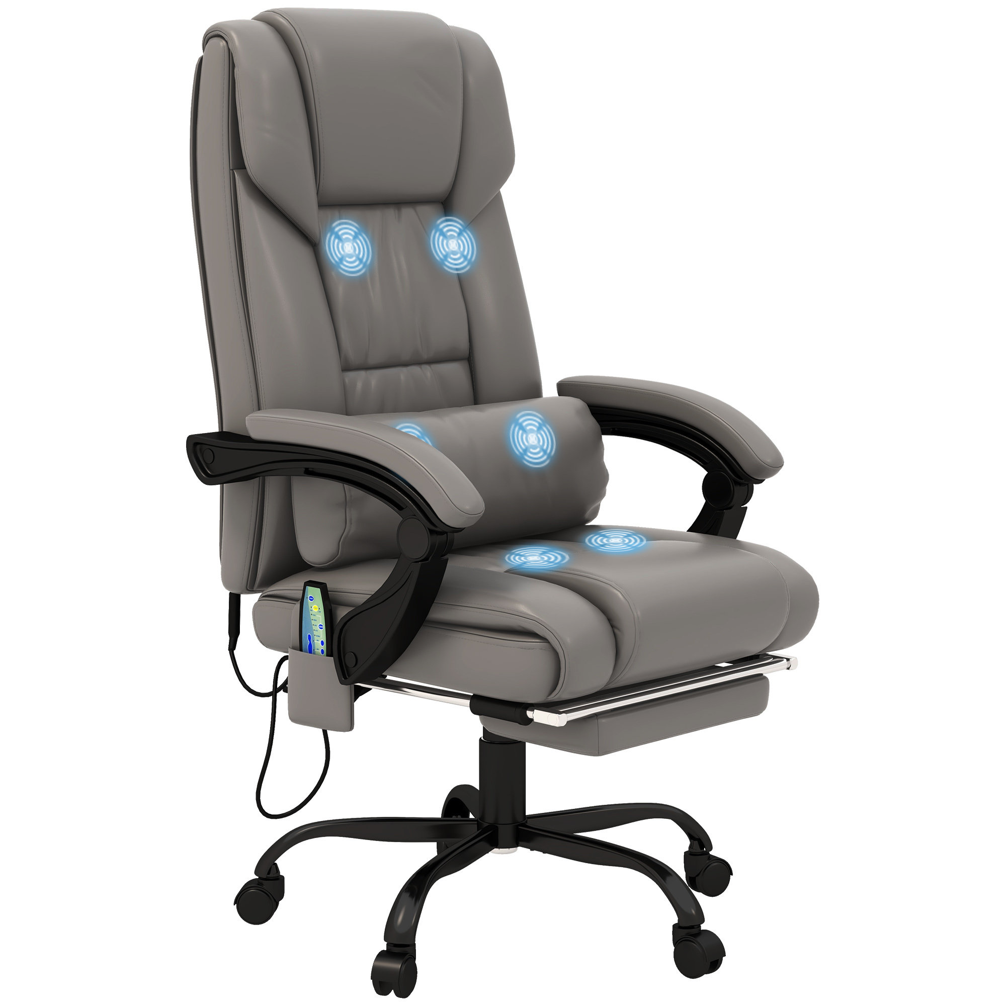 Wildon Home® Vibration Massage Faux Leather High-back Executive Chair ...