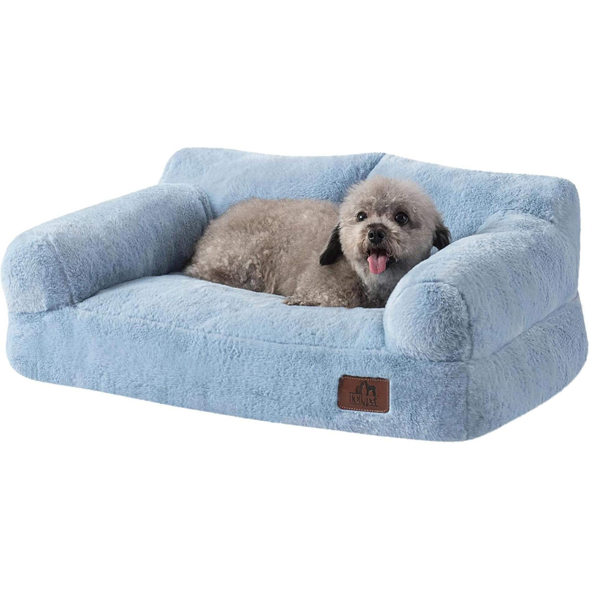 Archie & Oscar™ Fluffy Plush Pet Cat Couch Soft Calming Pet Sofa Beds ...