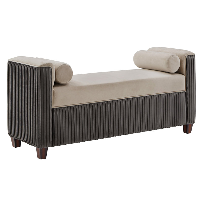 Willa Arlo Interiors Grena Velvet Upholstered Bench & Reviews | Wayfair