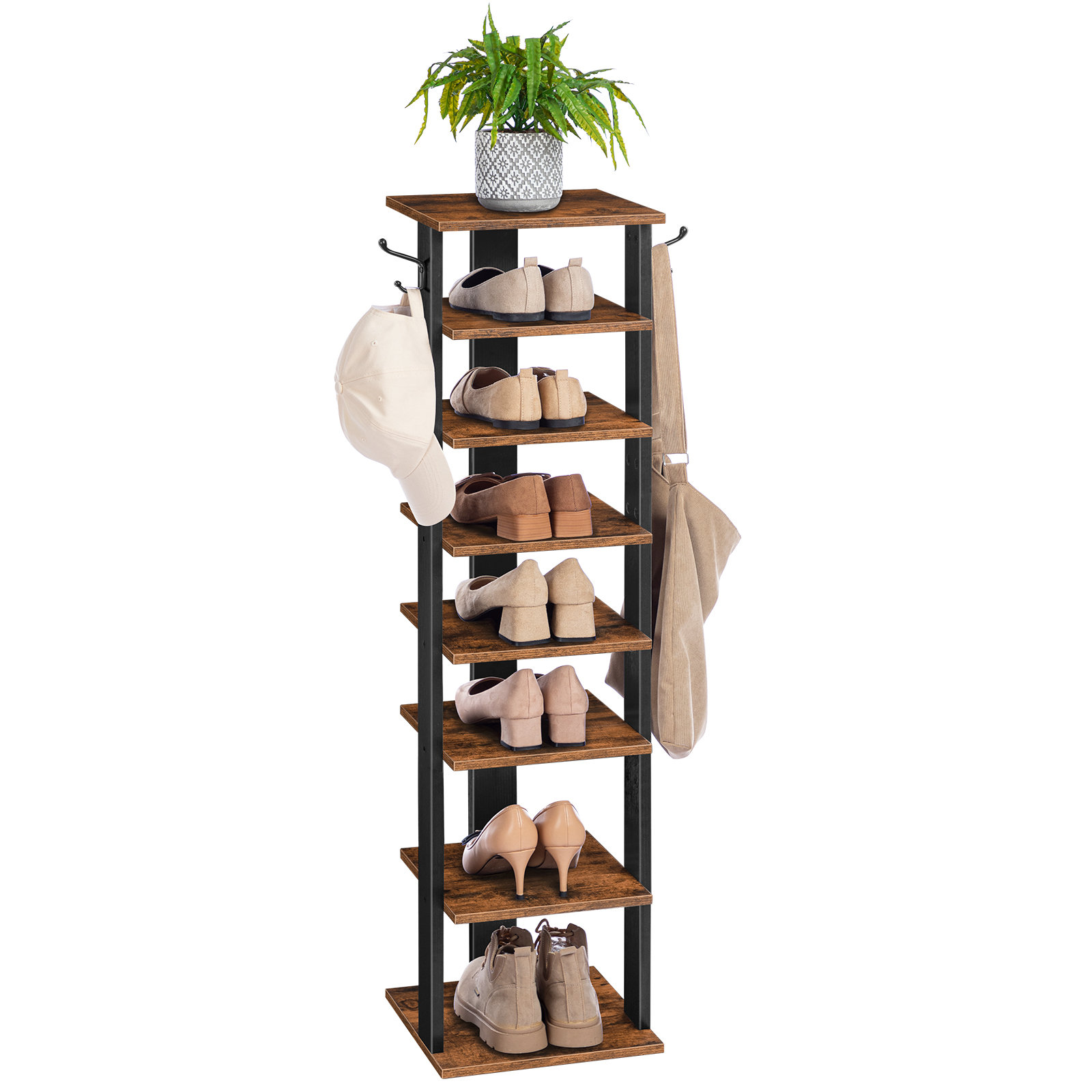 17 Stories 8 Pairs Shoe Rack & Reviews | Wayfair