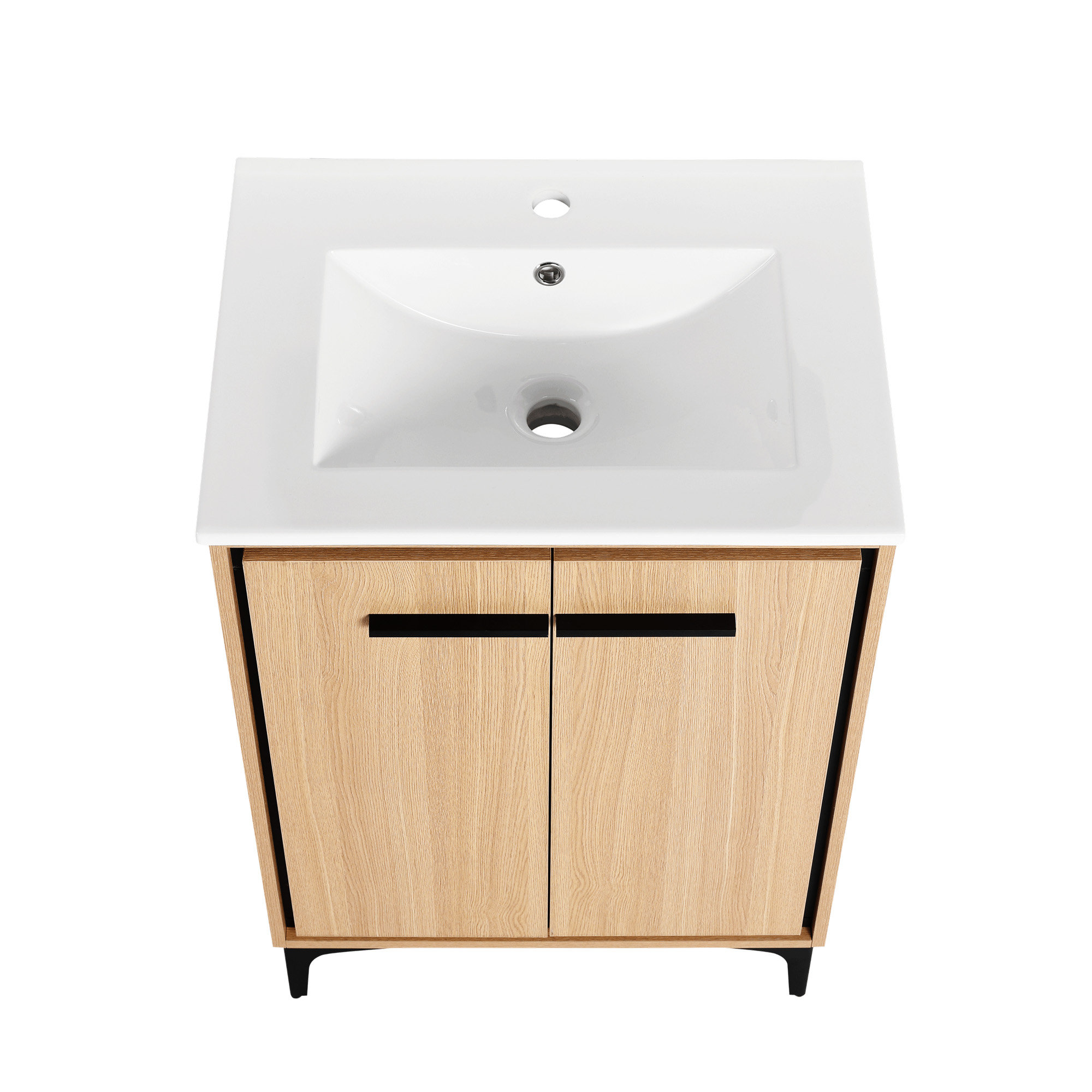Latitude Run® Base de meuble-lavabo 24 po avec lavabo Rhui Rhui ...