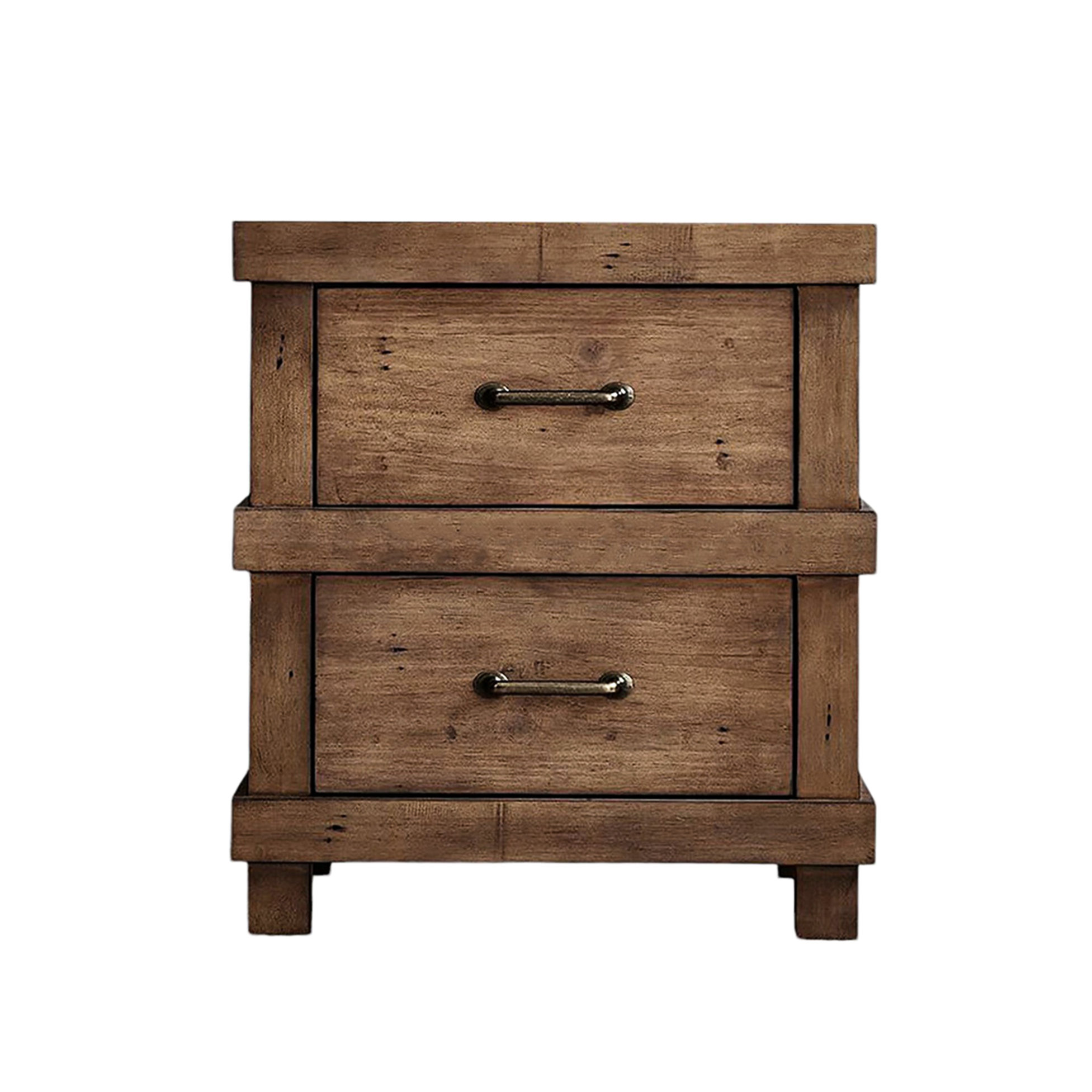Darby Home Co Wooden Nightstand In Antique Oak Finish For Luxurious ...