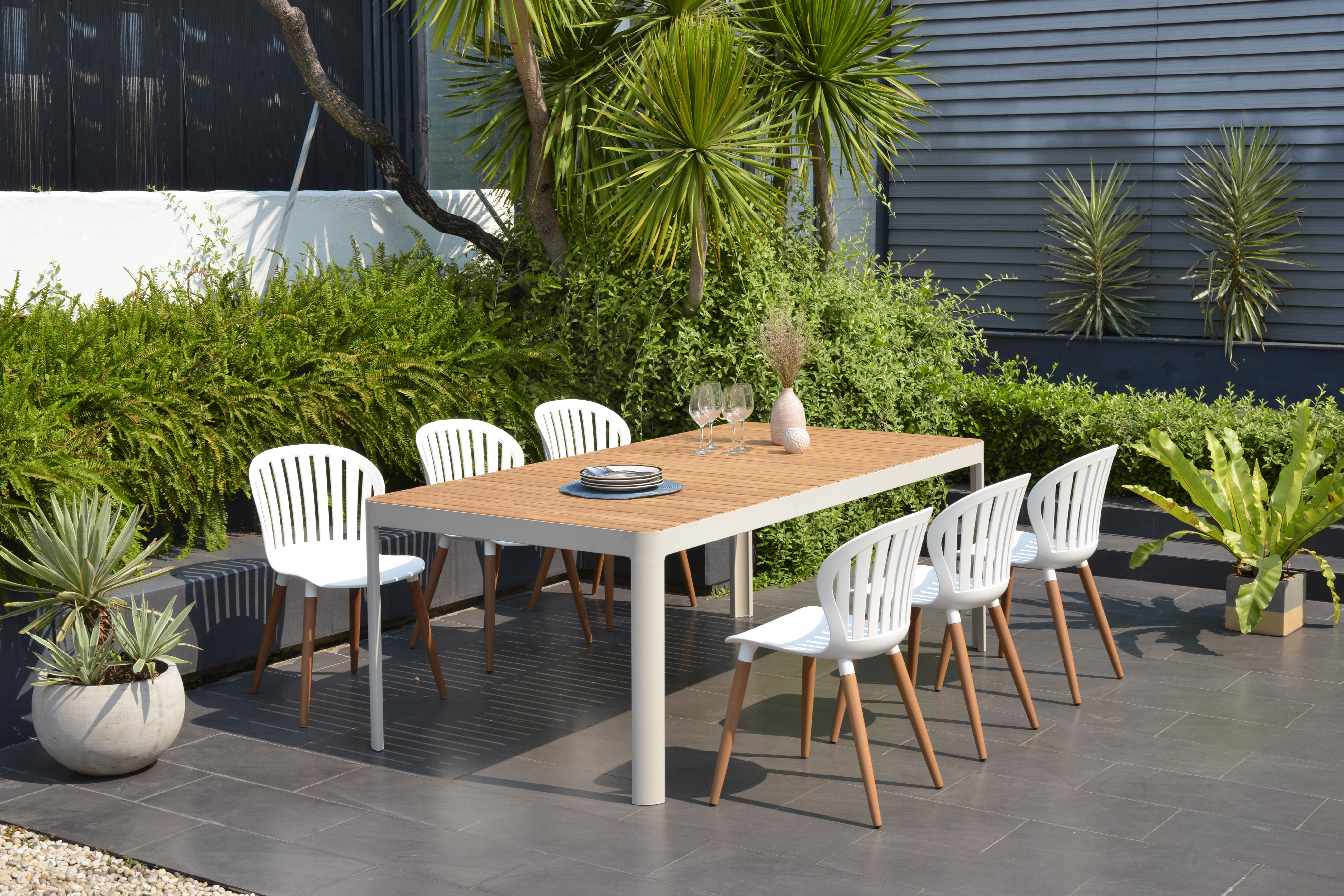 Corrigan Studio® Lujane 7pc FSC Certified Outdoor Patio Dining Set ...