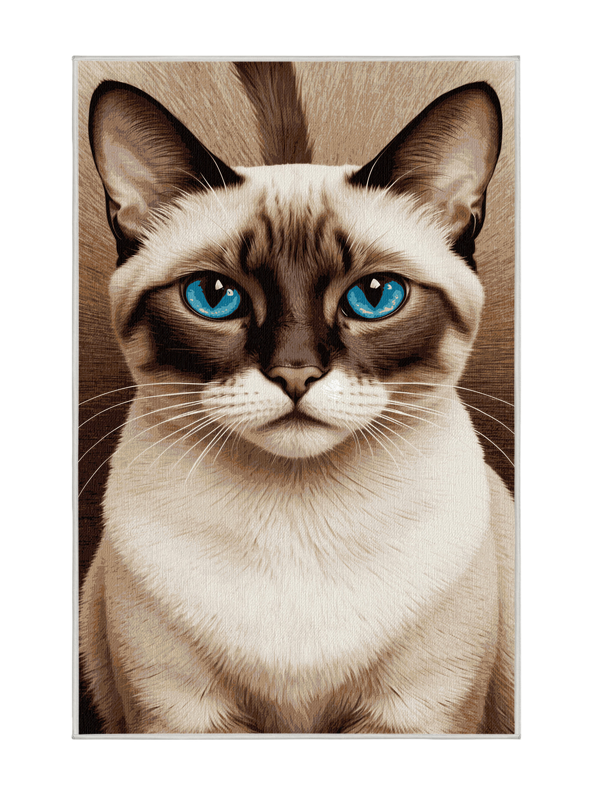 One Allium Way® Washable Siamese Cats Area Rug | Wayfair