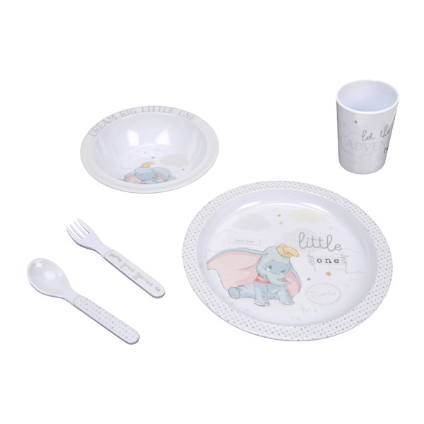 Disney Dumbo 5 Piece Melamine Place Setting Set, Service for 1 ...