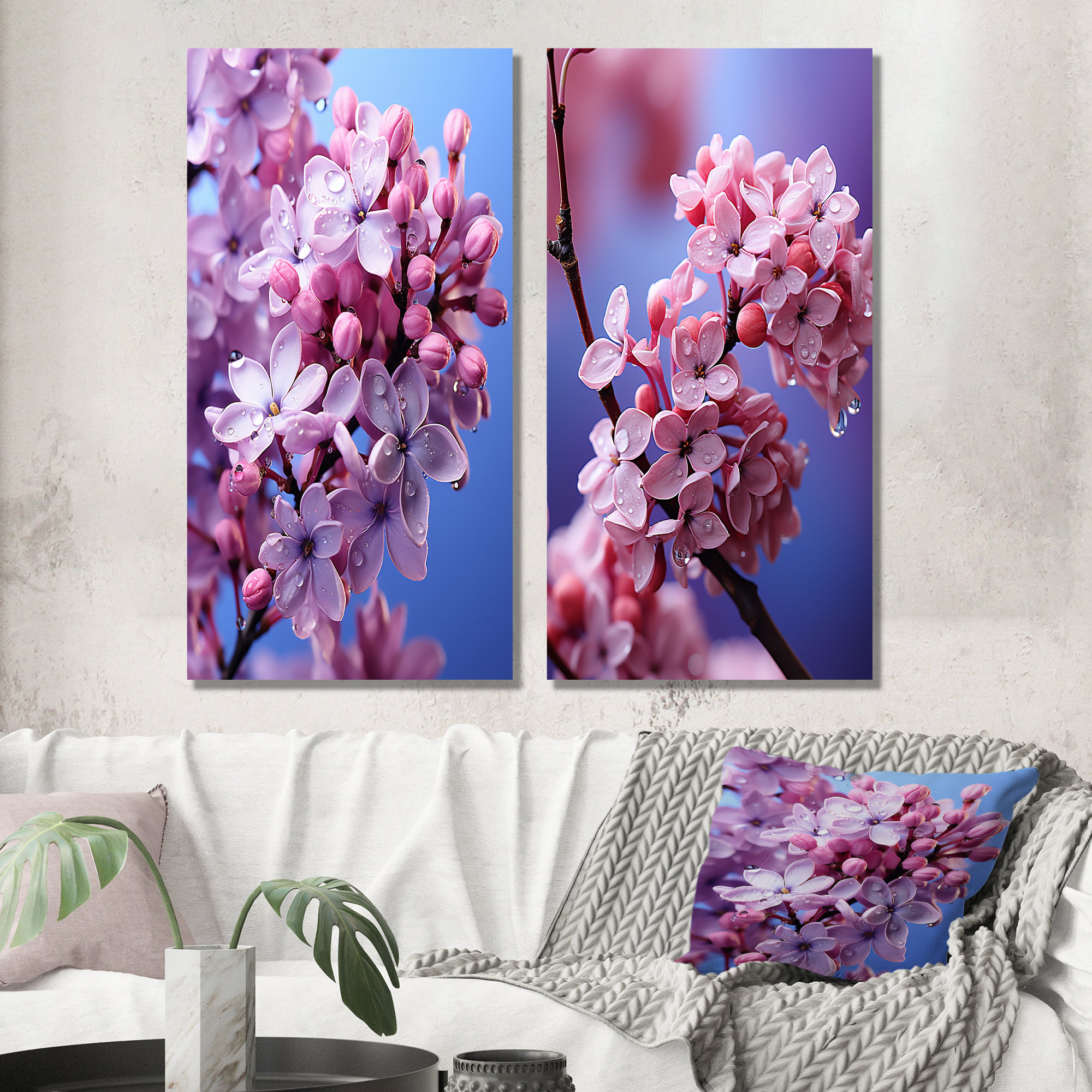 Latitude Run® Contemporary Lilac Tranquility - Lilacs Metal Wall Art ...