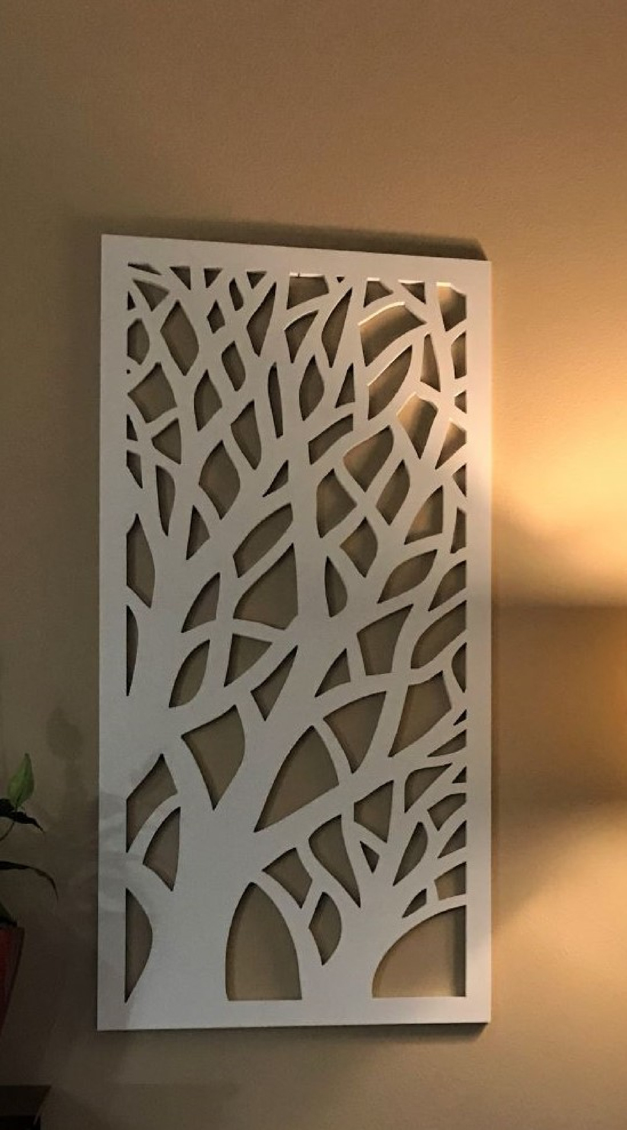 VIMA (Tree Branches) Decorative Wall Panel - 48"L x 24"W, White Colour ...