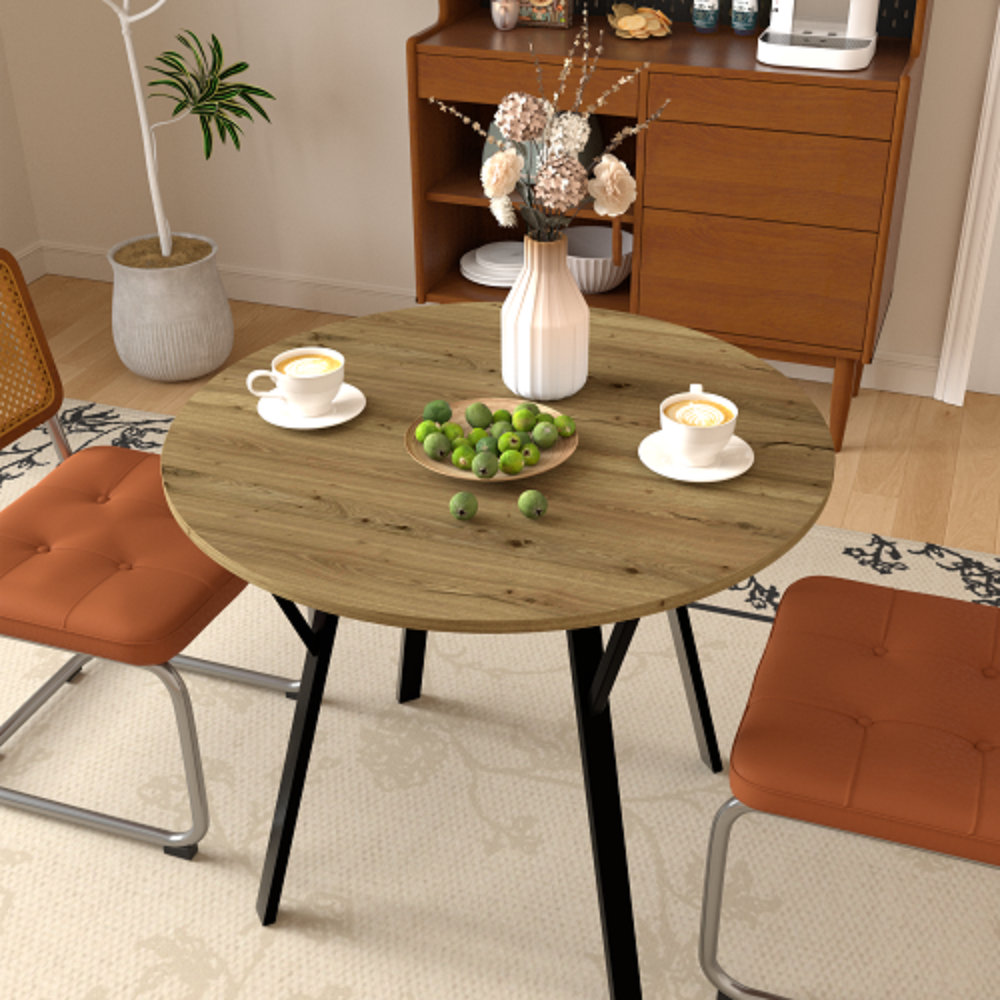 17 Stories Round Modern Dining Table For Kitchen & Small Spaces ...
