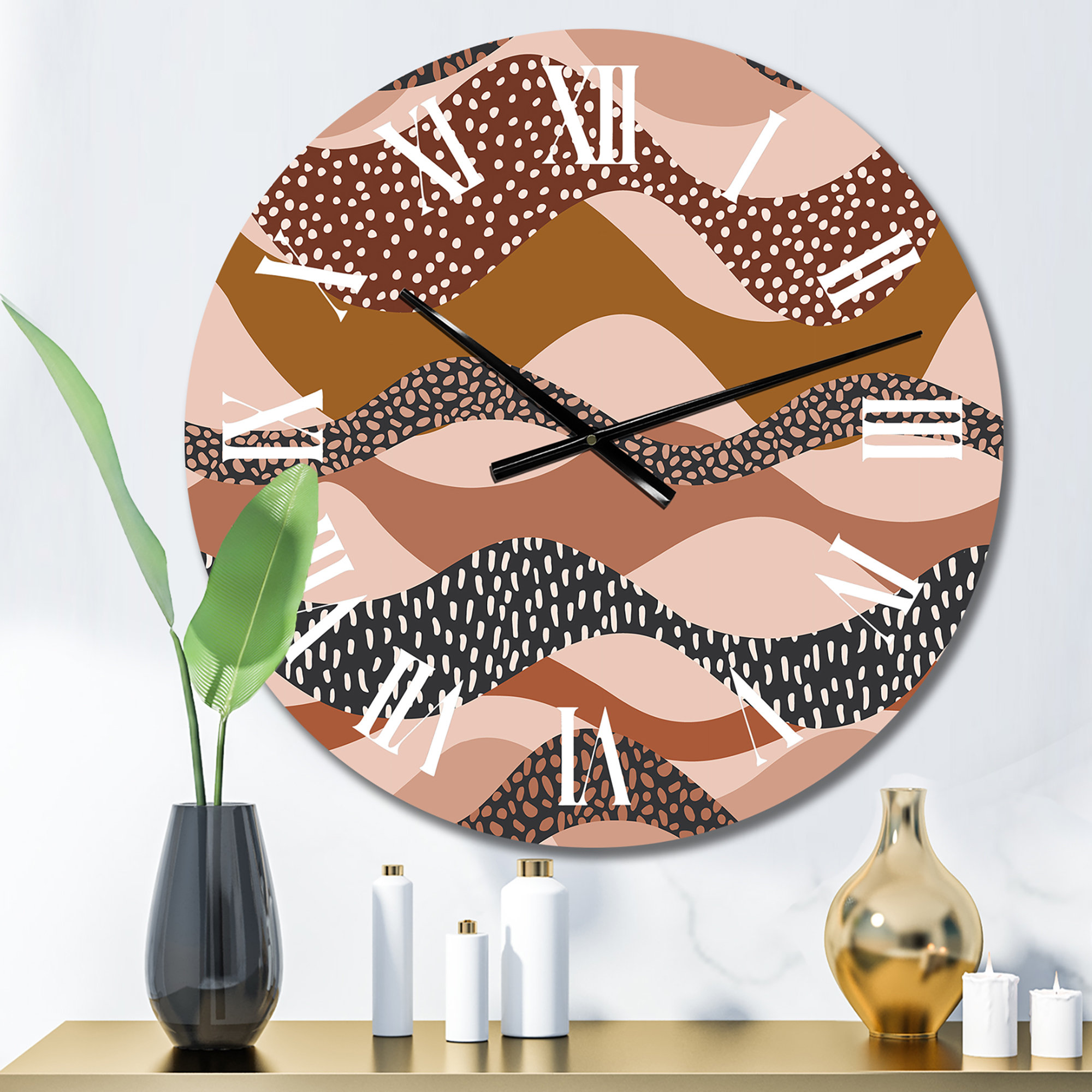 East Urban Home Wavy Seamless Pattern in Natural Geo Style I ...