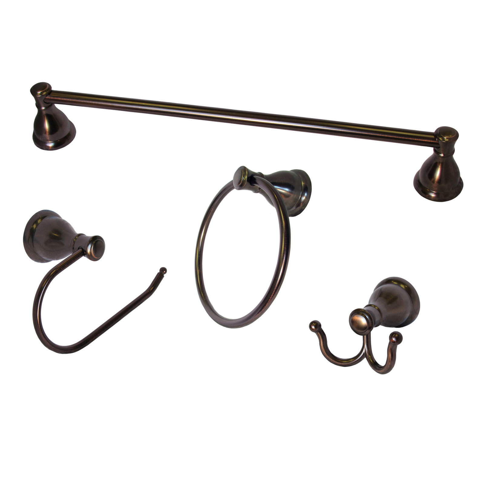 ARISTA Castilla 4 Piece Wall Mounted Bathroom Hardware set & Reviews ...