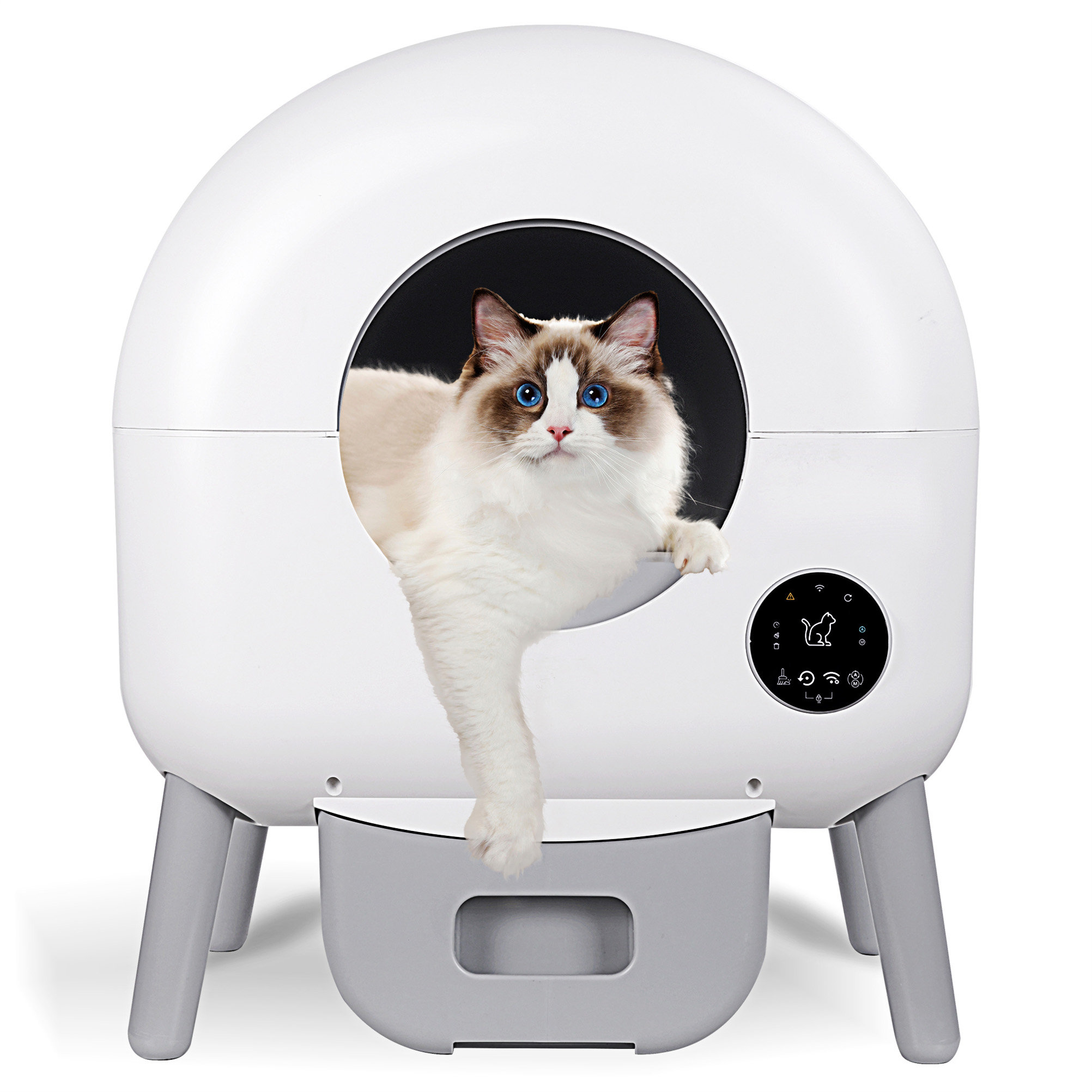 Tucker Murphy Pet™ Self Cleaning Litter Box - 2.2Lb-23Lb Cat Can Use ...