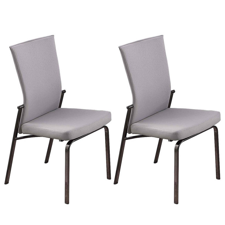 Wade Logan® Beneva Motion-Back Side Chair w/ Graphite Steel Frame | Wayfair