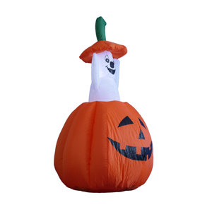 The Holiday Aisle® Outdoor Halloween Pumpkin Stack Inflatable & Reviews ...