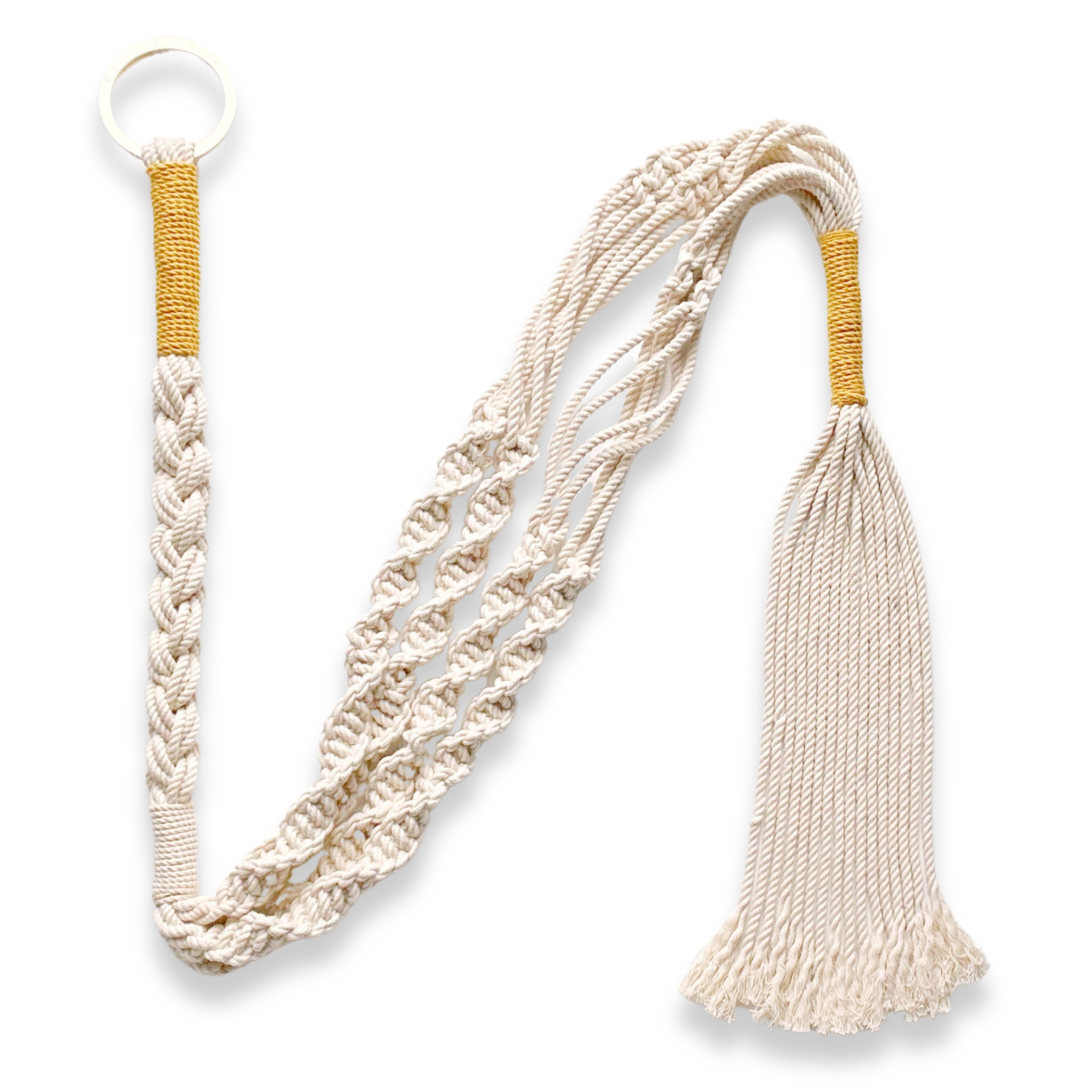 PILLOWPIA Trina 100% Cotton Macrame Plant Hanger with Brass Ring | Fits ...