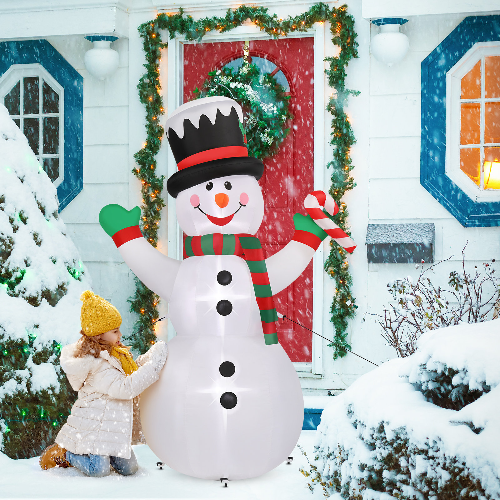 The Holiday Aisle® Christmas Snowman Inflatable | Wayfair