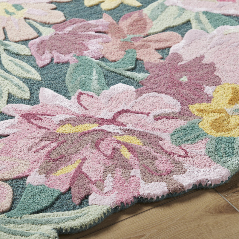 House of Hampton® Jaquasia Hand Tufted Floral Rug | Wayfair