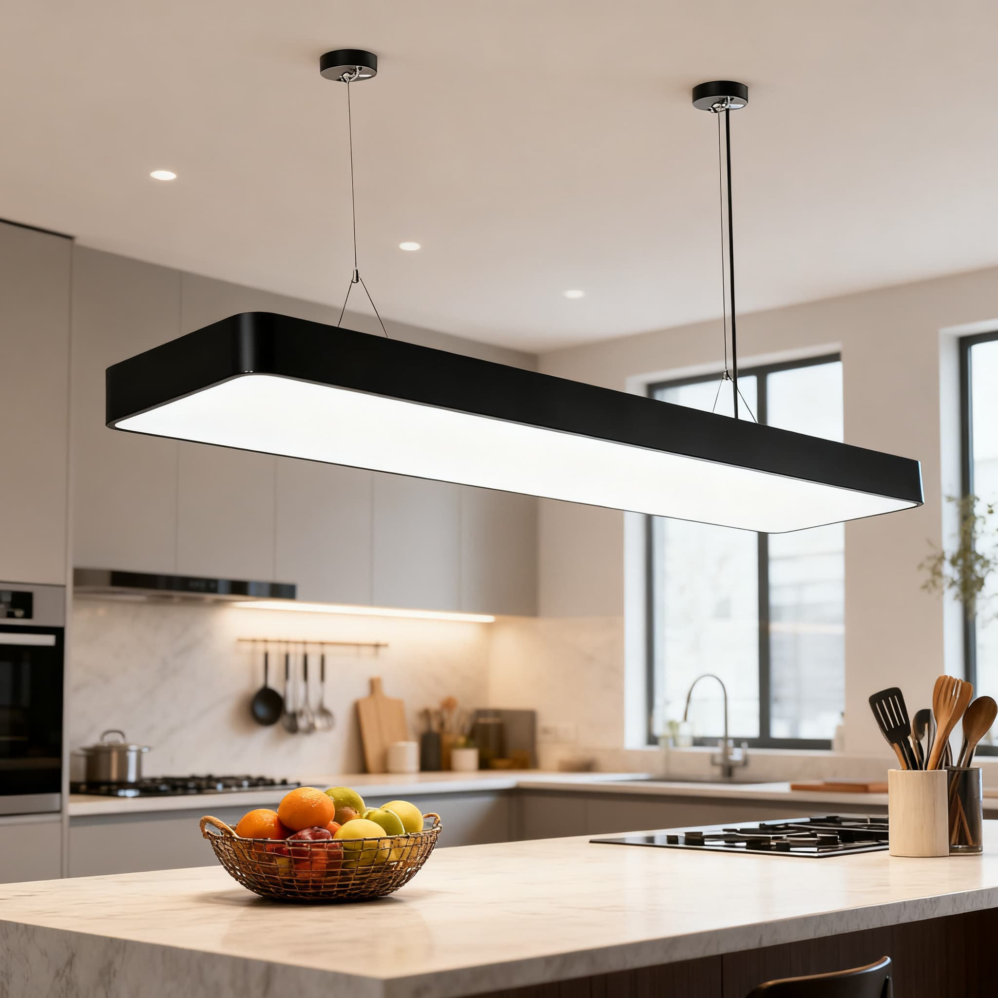 Ivy Bronx LED Pool Table Light For 7-8 Foot Tables, 3-Color Dimmable ...