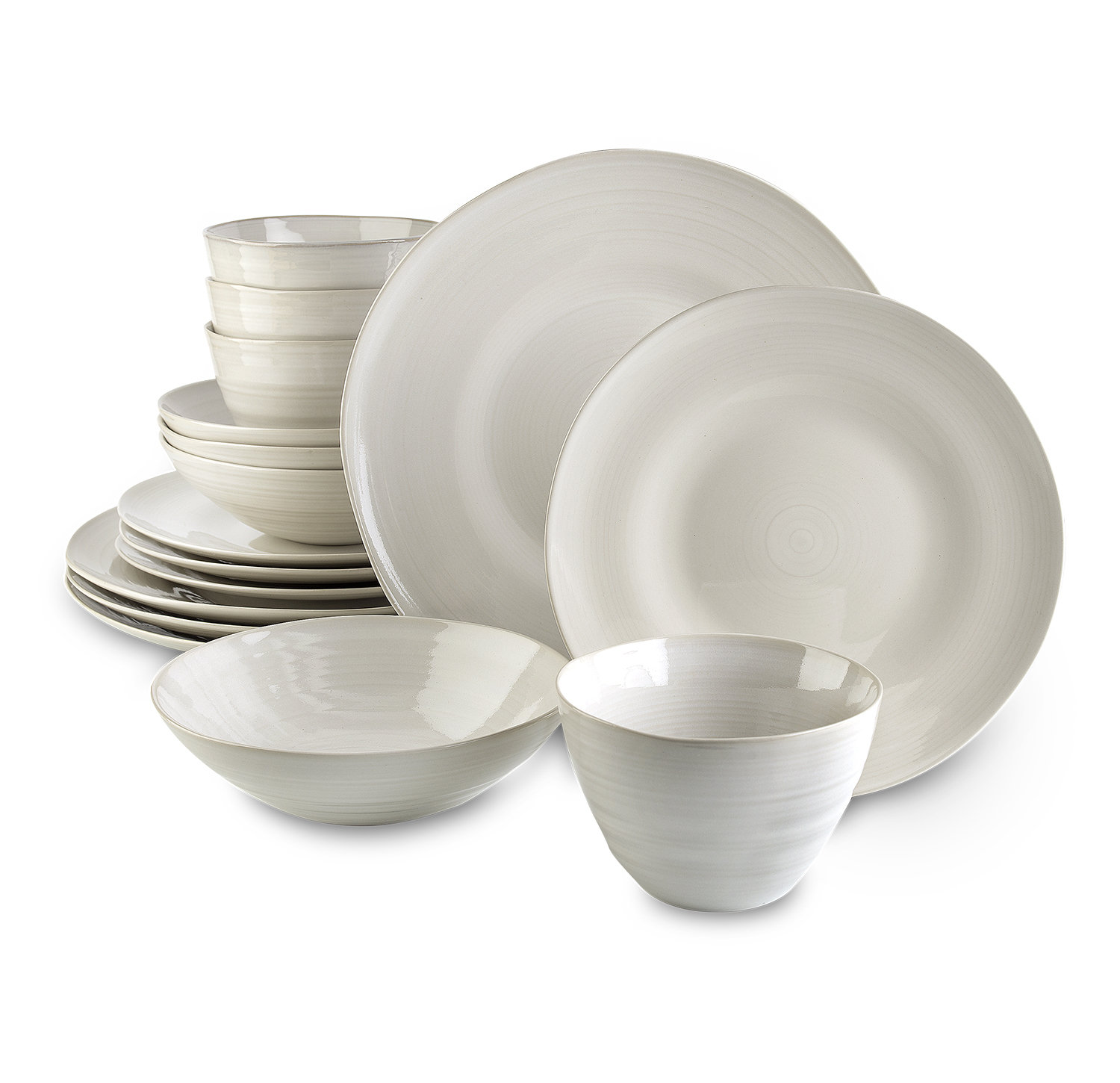 Euro Ceramica Neree Reactive Glaze 16 piece Stoneware Dinnerware Set ...