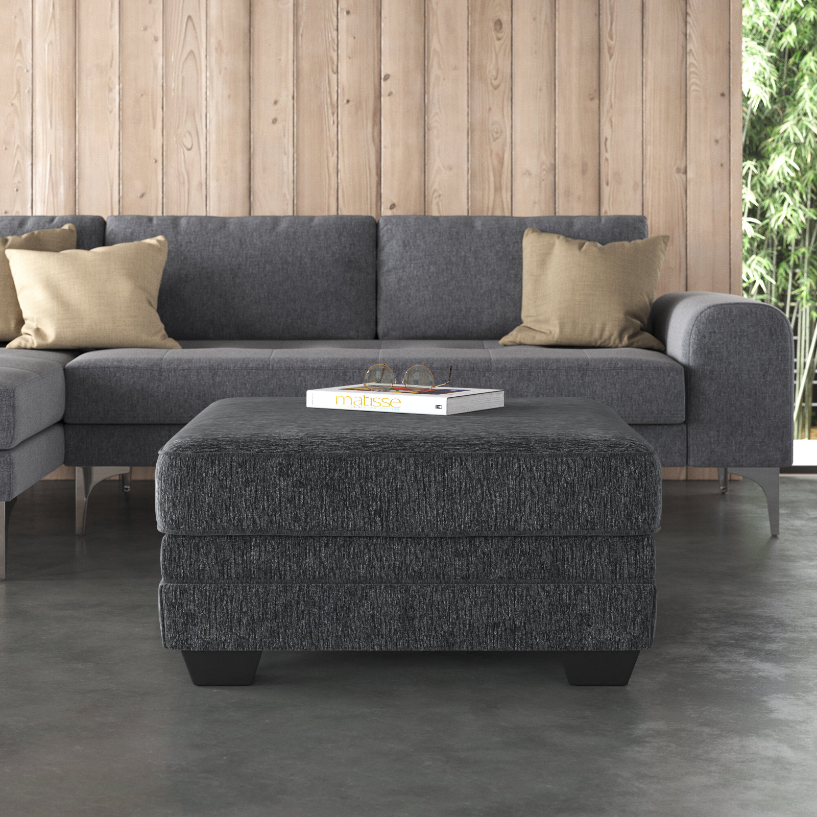 Wade Logan® Bayleen Upholstered Ottoman & Reviews | Wayfair