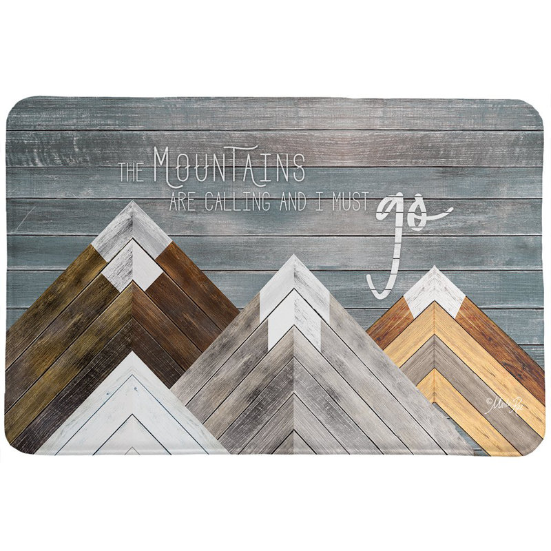 Foundry Select Neuva Mountains Are Calling Memory Foam Rug | Wayfair