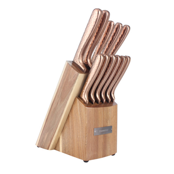 Cambridge Silversmiths Cambridge Rame Hammered Copper 12-Piece Cutlery ...