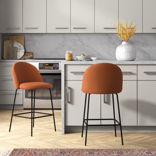 Orange Counter Height Bar Stools You'll Love | Wayfair