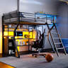 Brayden Studio® Full Size Metal Gaming Loft Bed With Built - In Work ...