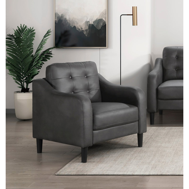 Lark Manor™ Polished Microfiber Upholstered 1Pc Chair | Wayfair