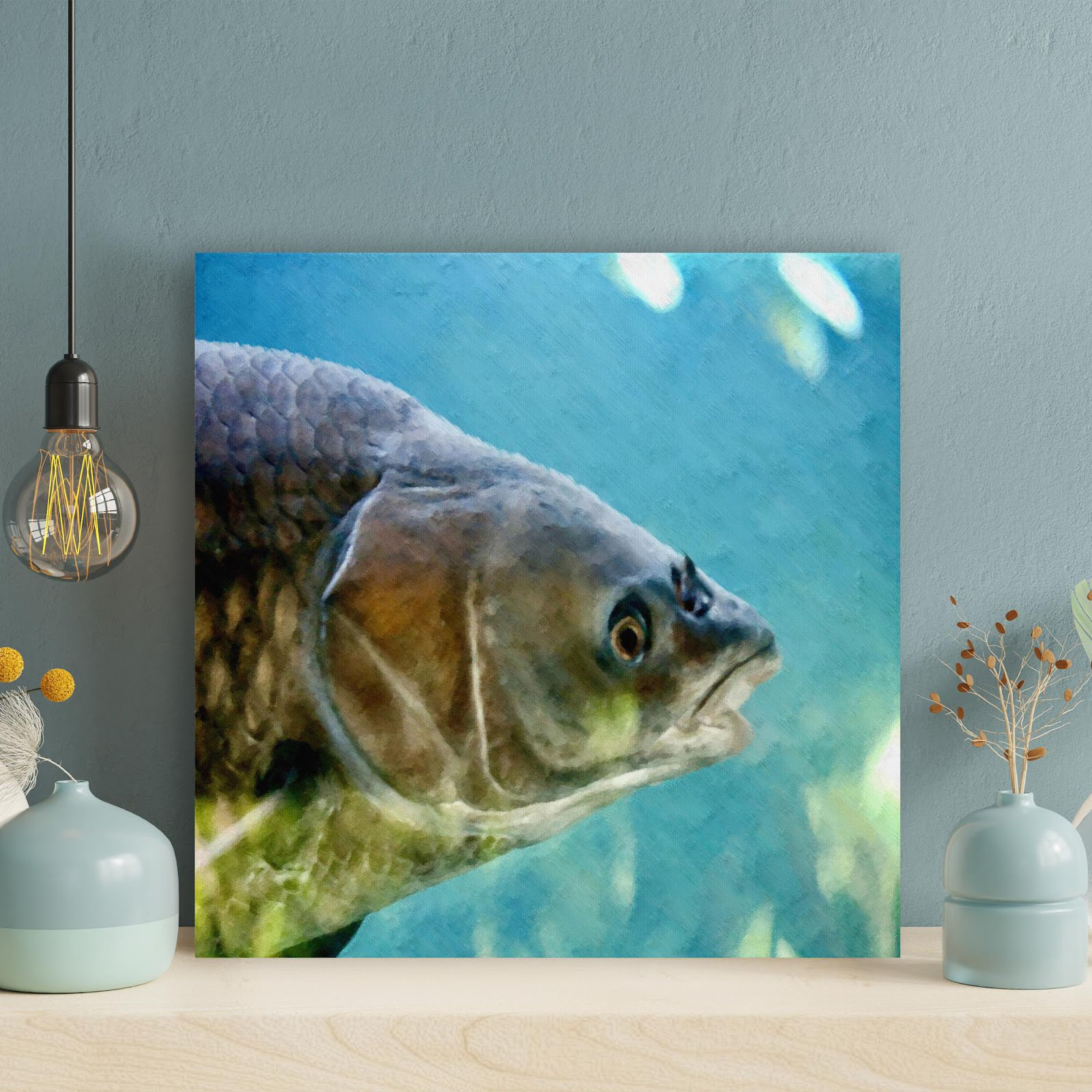 Rosecliff Heights A Normal Fish In A Tank - 1 Piece Square Graphic Art ...