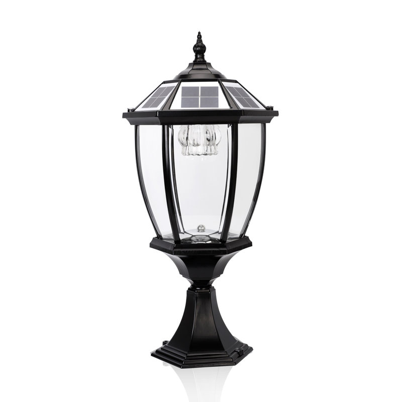 Charlton Home® Hernandez Outdoor Solar LED Traditional Lantern Head ...